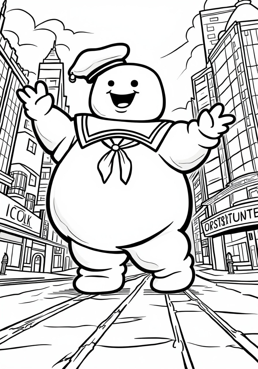 Stay Puft Marshmallow Man Stomping Downtown - Free Ghostbusters ...