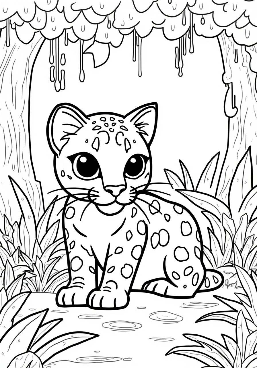 Ocelot Coloring Page Minecraft