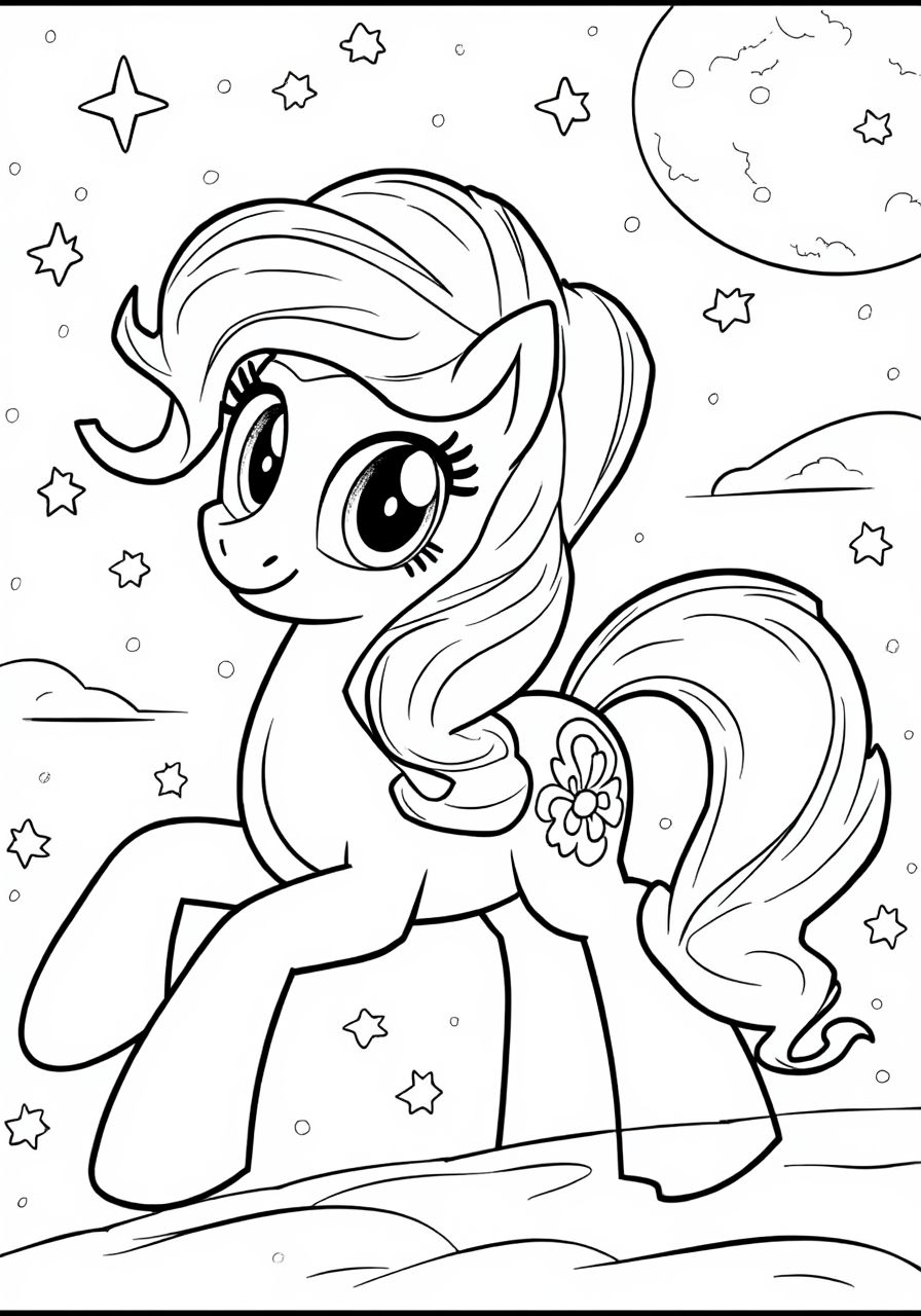 Princess Luna Moonwalking Under Starry Sky - Free My Little Pony ...