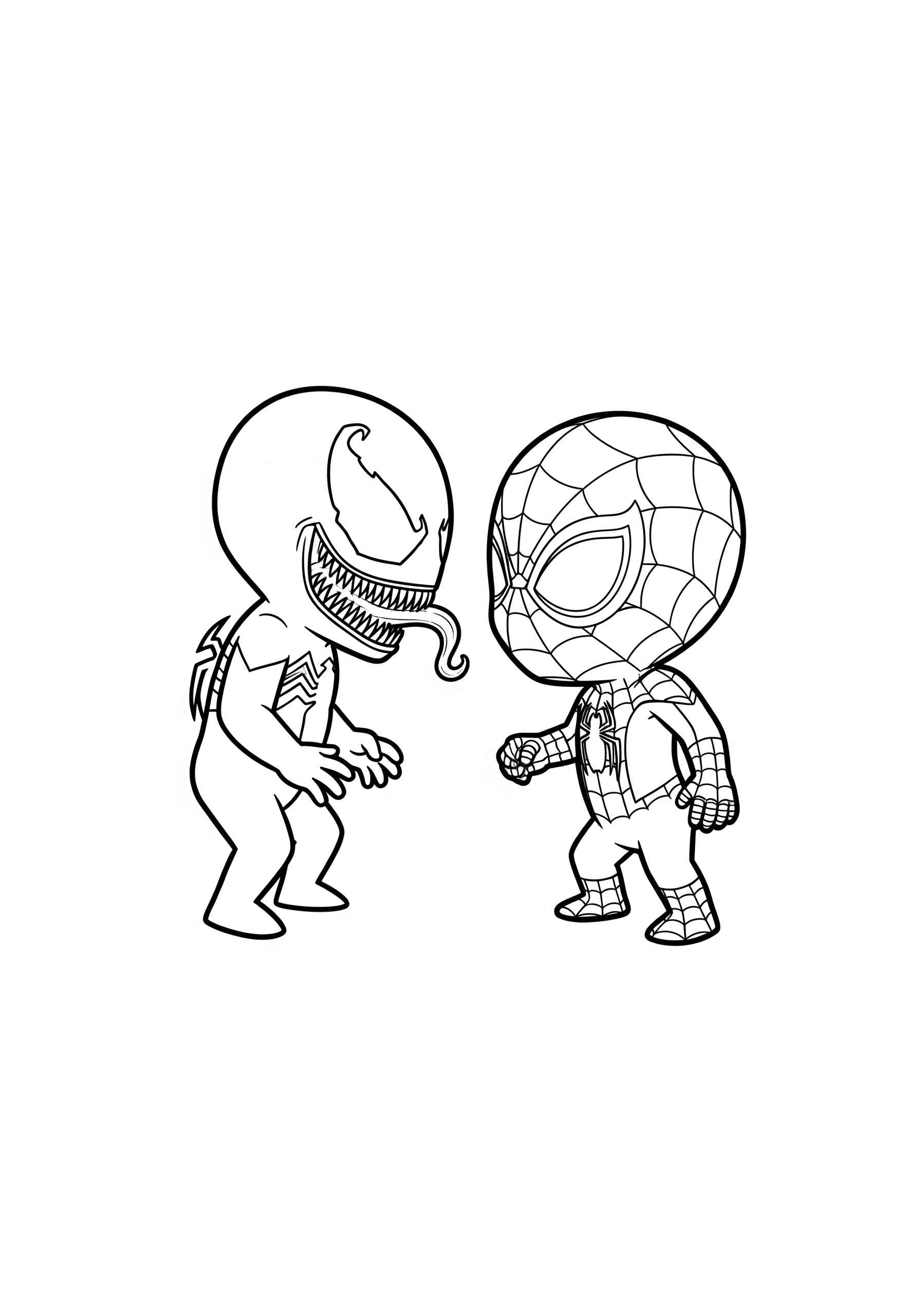 Venom vs Spider-Man Coloring Page - Free Marvel Printable